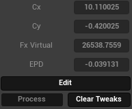 Near-wide tweak parameters section